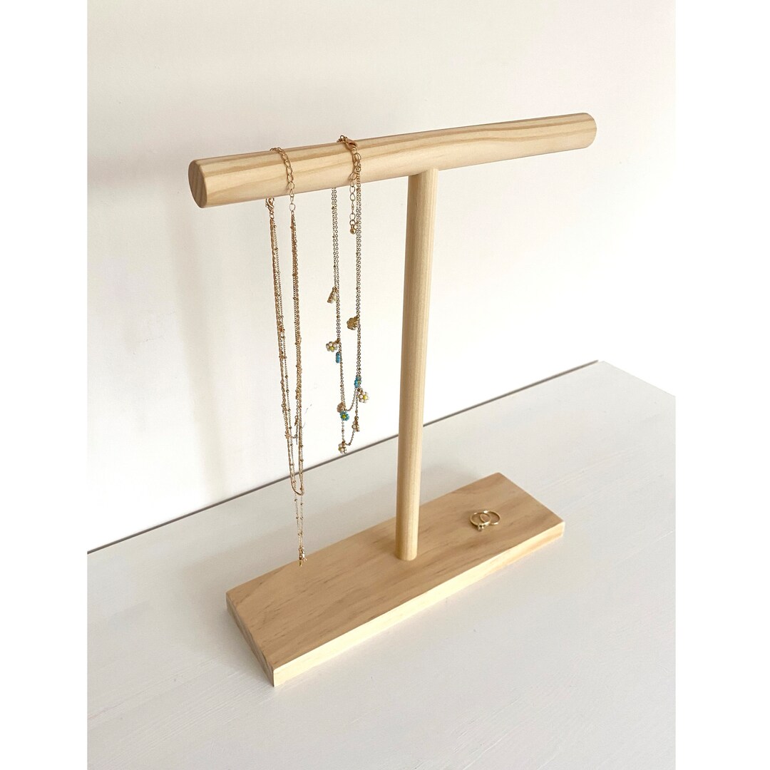 Necklace Stand Wood Necklace Stand, Timber Necklace Display Jewellery ...