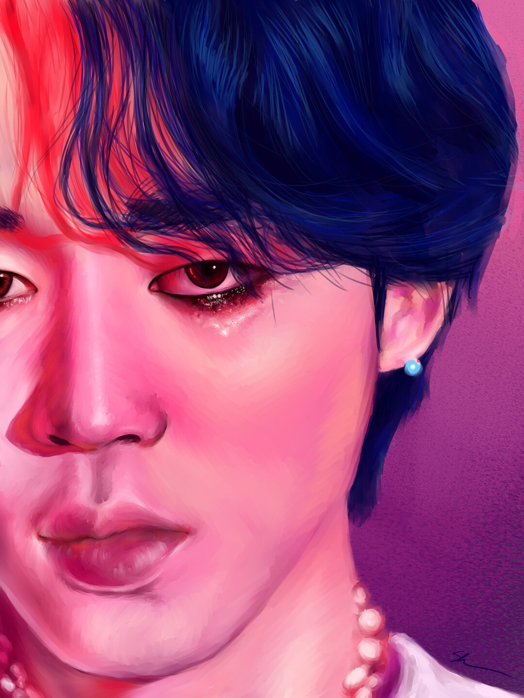 Violet - BTS Park Jimin Art Print - Etsy