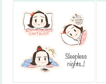 Sleepless Nights Stickers - Etsy