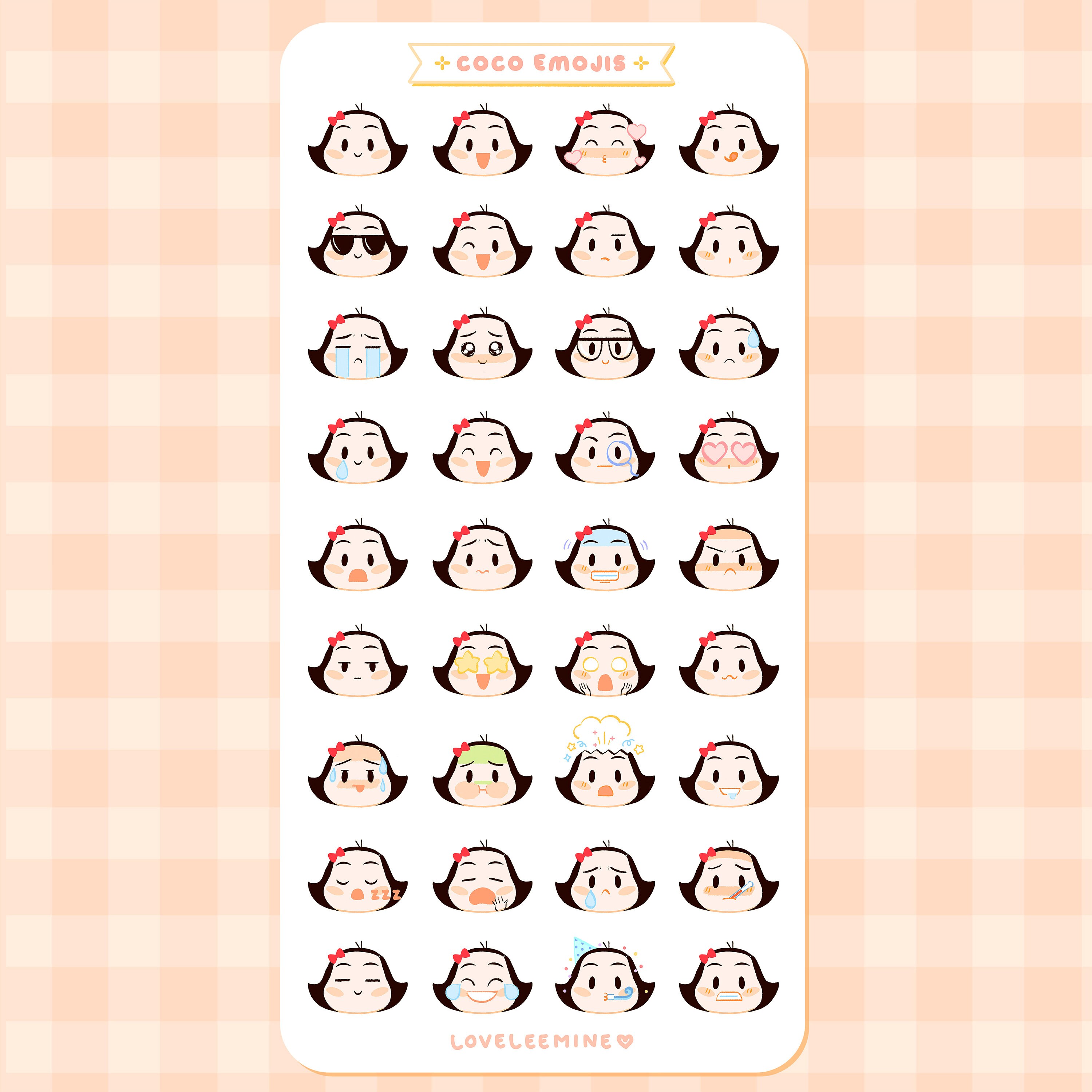 Coco Emojis Sticker Sheet - Etsy