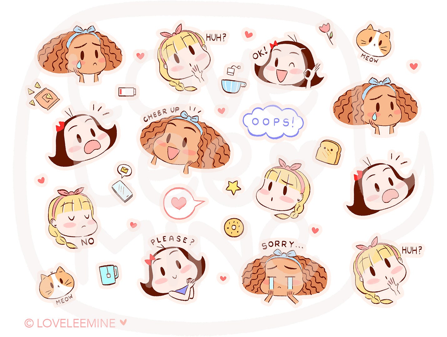 CoCo Cilla Daisy Variety Expression Mood Sticker Sheet | Etsy