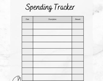 Daily Spending Log, Month by Month Workbook, Digital Download, Excel ...