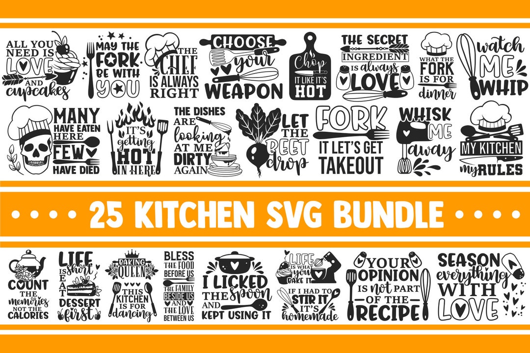 Küchen SVG Bundle Backen svg Koch svg Koch svg Topfhalter - Etsy Schweiz