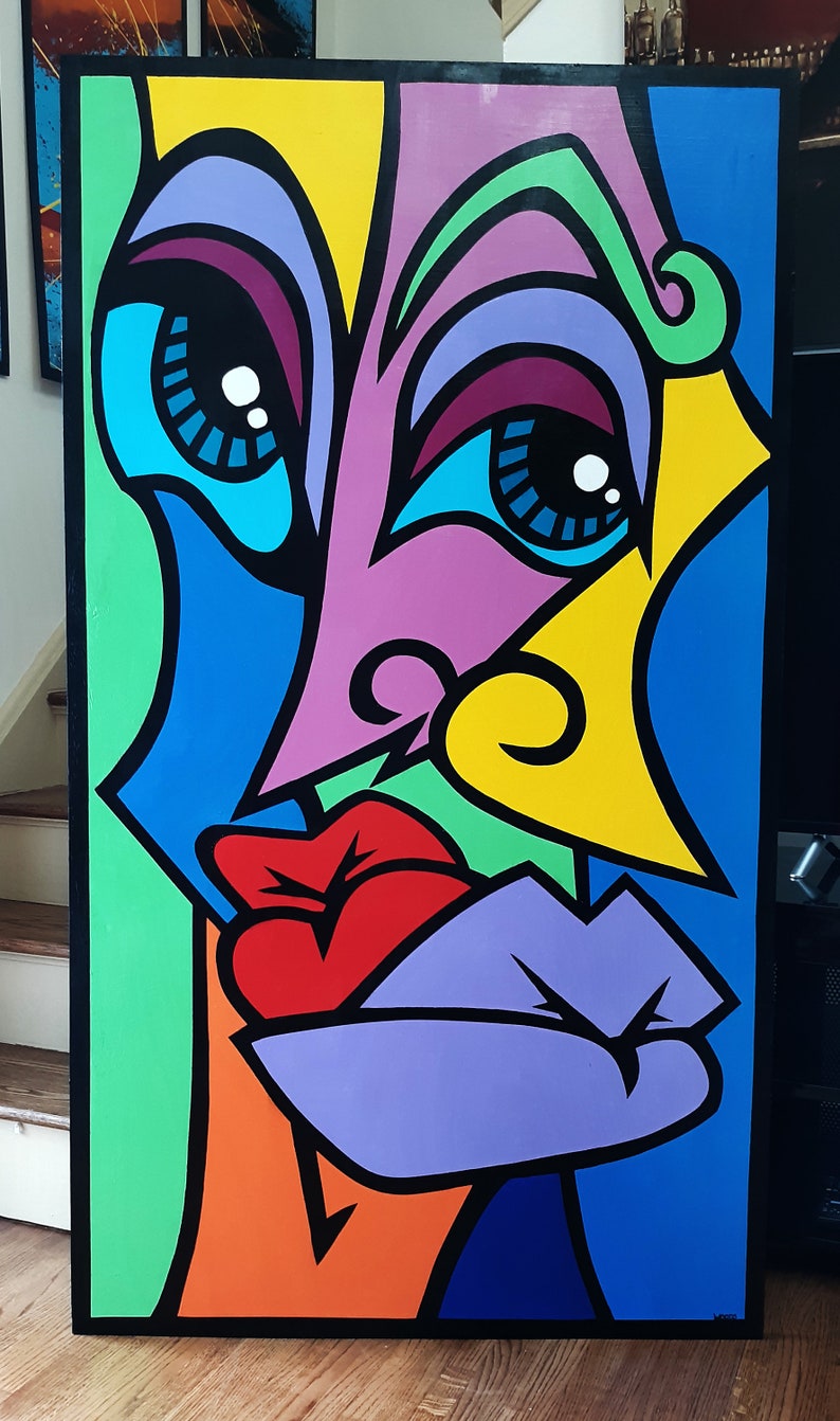 ONE LOVE 36X64 Acrylic on Wood Wall Art Wood Art Abstract Home Decor ...