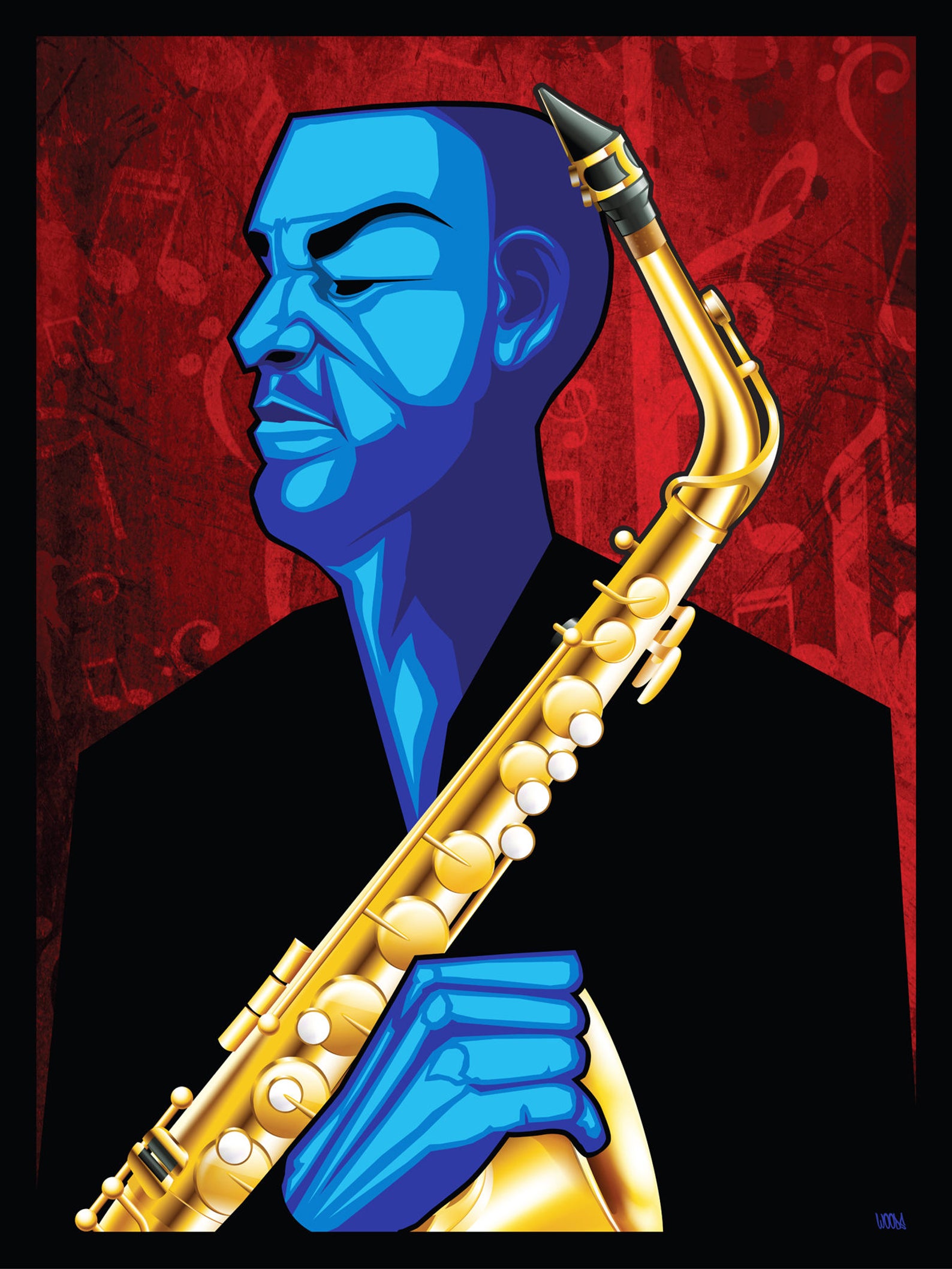 Blue Funk Jazz Wrap Wall Art limited Edition - Etsy