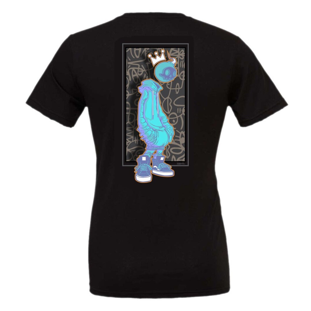 5 Star Funk skull Bomber Men's Graphic T Shirt Streetwear Urban Wear ...