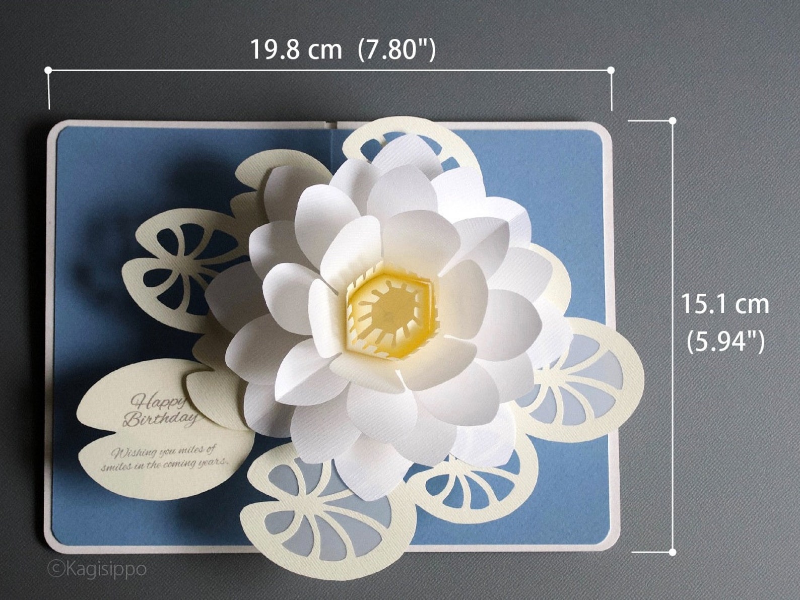 Template__pop-up Card__water Lily pdf_digital Download File - Etsy