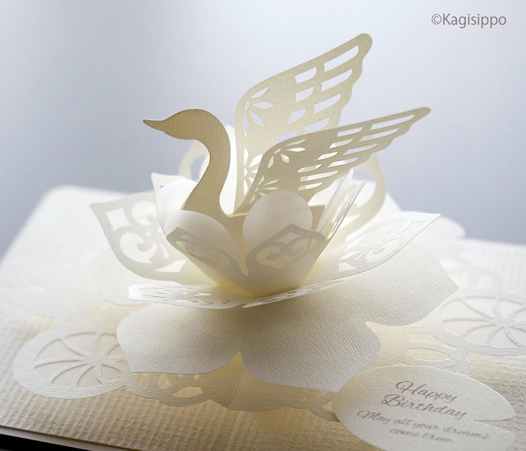 Template_(pop-up Card) _swan 2019 (pdf_digital Download File) - Etsy Canada
