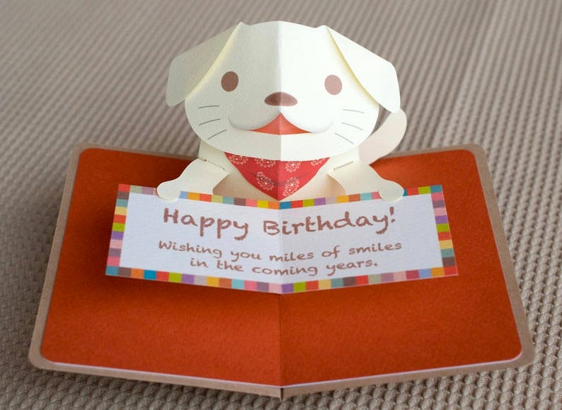Pattern__pop-up Card__puppy pdf_digital Download File - Etsy
