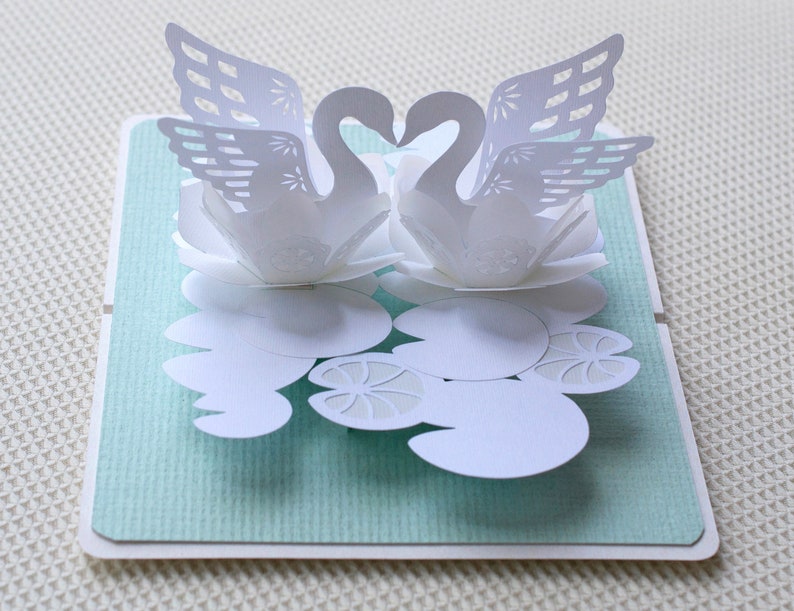 Pattern__[loving Swans] Pop-up Card__(pdf_digital Download File) - Etsy