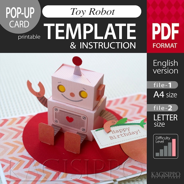 Robot Birthday Card - Etsy