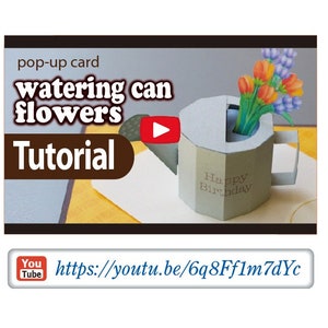 Pattern__pop-up Card__[watering Can Flowers] (pdf_digital Download File ...