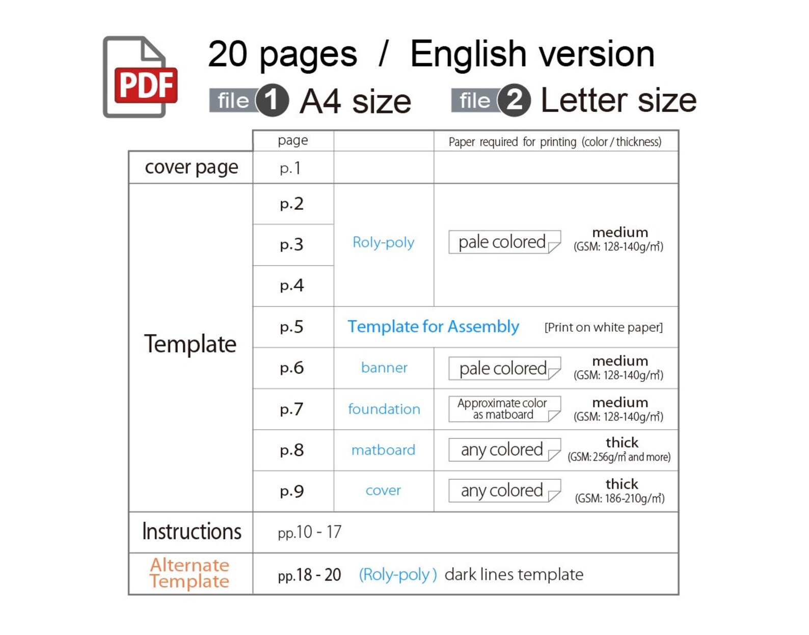 Template__pop-up Card__roly-poly (pdf_digital Download File) - Etsy