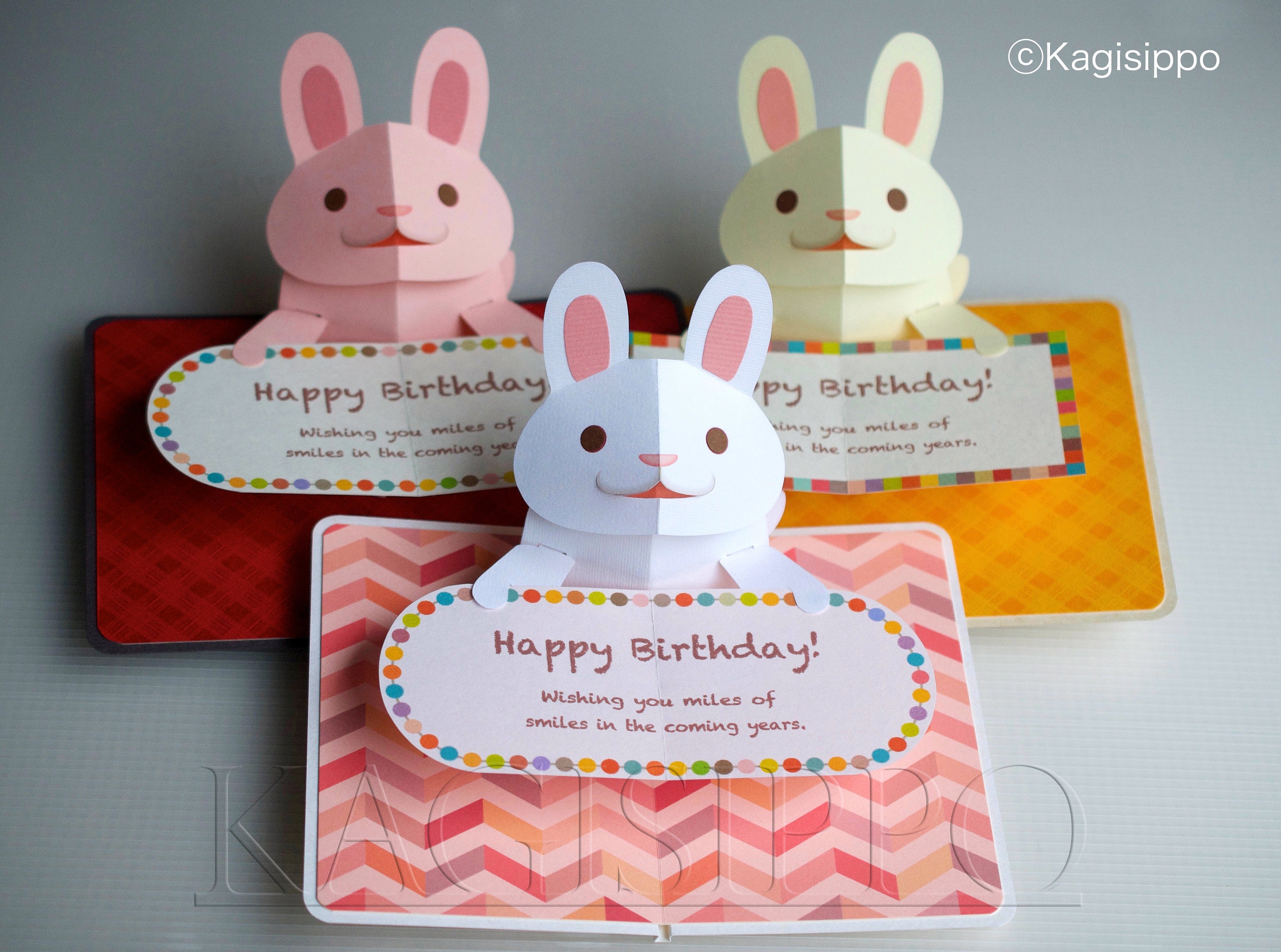 Template__pop-up Card__bunny pdf_digital Download File - Etsy Hong Kong