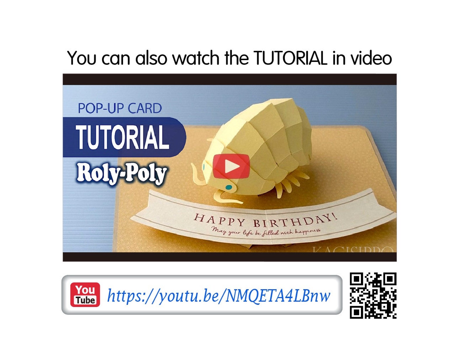 Template__pop-up Card__roly-poly (pdf_digital Download File) - Etsy