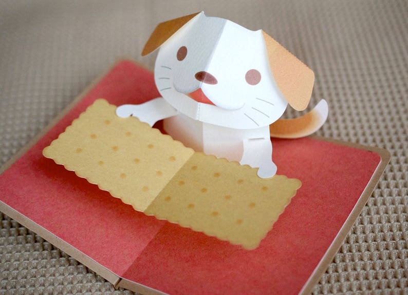 PATTERN__pop-up card__puppy PDF_digital download file | Etsy