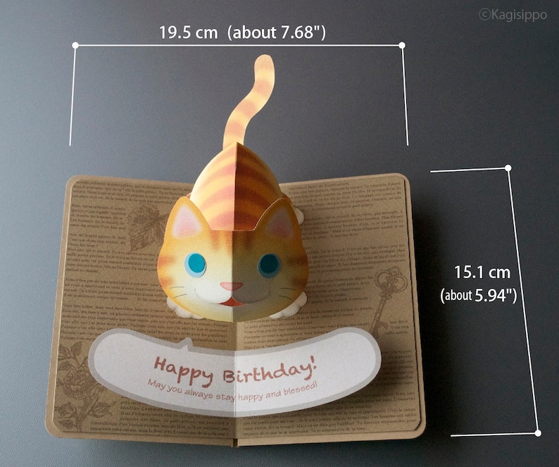 Template_(pop-up Card)_kitten2020 (pdf_digital Download File) - Etsy