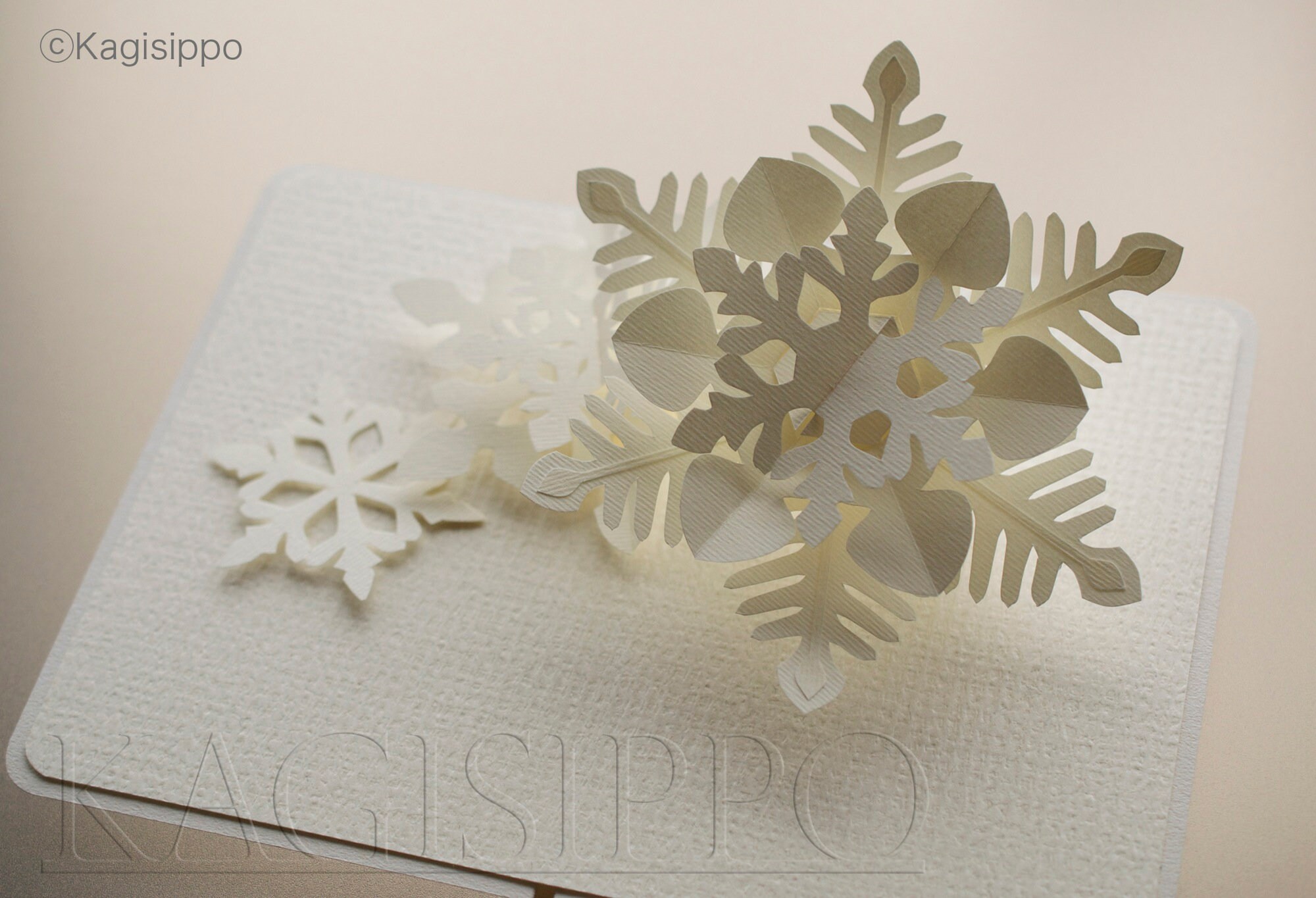 Template__pop-up Card__snow Crystals pdf_digital Download - Etsy UK