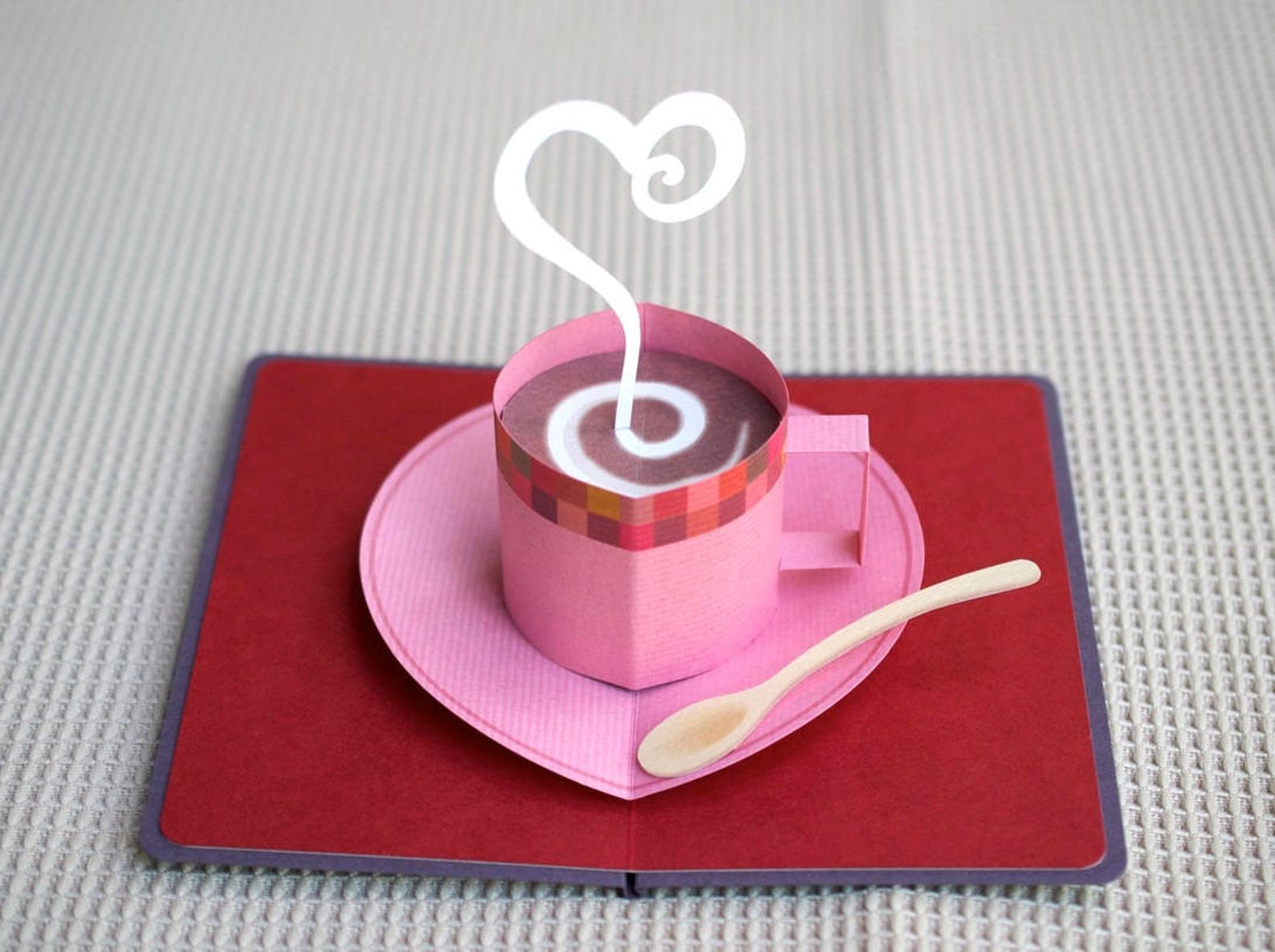 Pattern__pop-up Card__[coffee Cup] (pdf_digital Download File) - Etsy