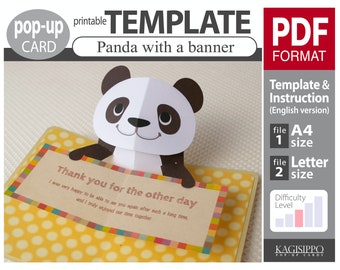 Pop up Frog Card Template digital Download - Etsy