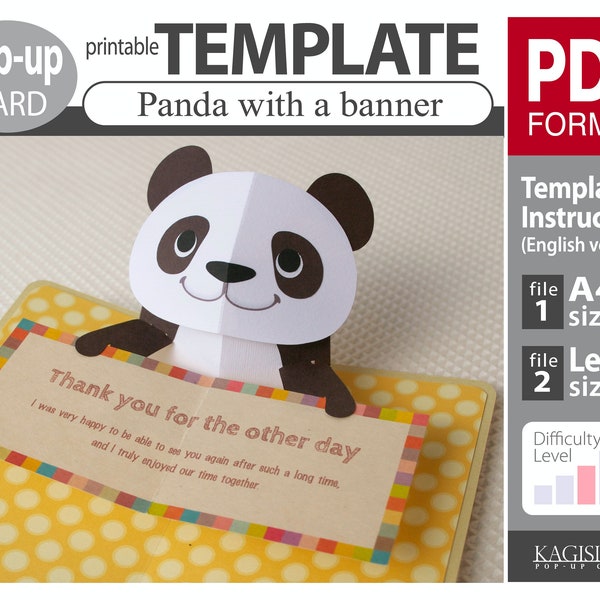 Panda Pop Up - Etsy