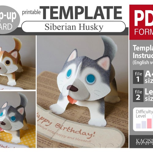 Pop up Frog Card Template digital Download - Etsy