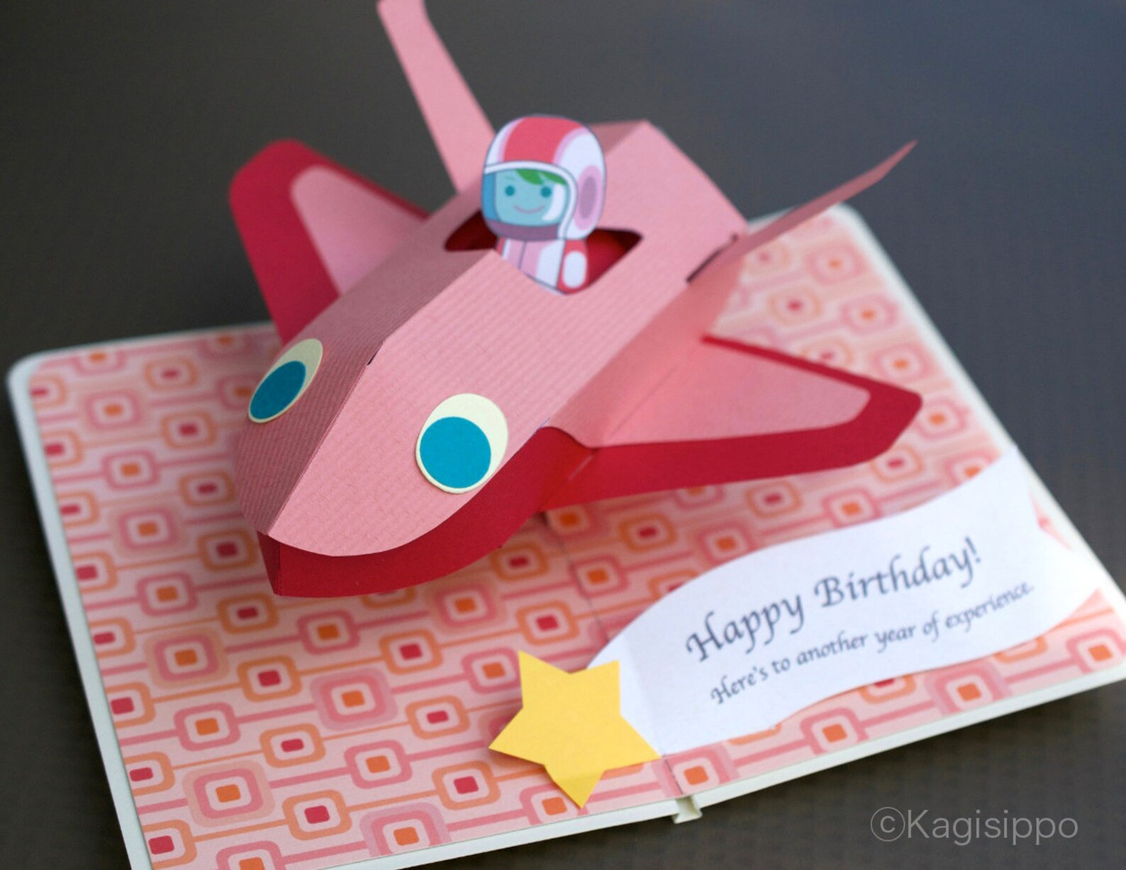 Template_pop-up Card _toy Plane With a Pilot _ pdf_digital - Etsy