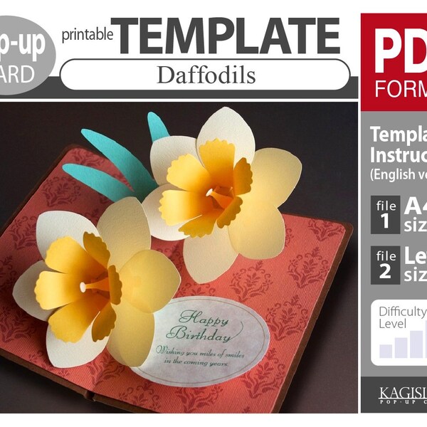 Pop up Card Template - Shop Online - Etsy