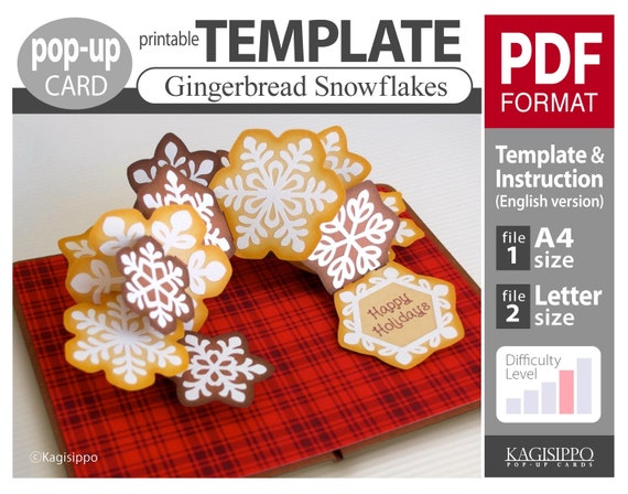 TEMPLATE_ pdf_digital Download File_gingerbread Snowflakes | Etsy