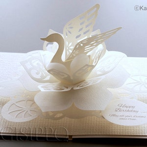 Template_(pop-up Card) _swan 2019 (pdf_digital Download File) - Etsy