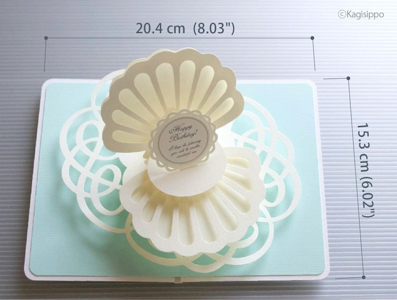 TEMPLATE_ (pdf_digital Download File)_seashell 2024 Pop-up Card - Etsy