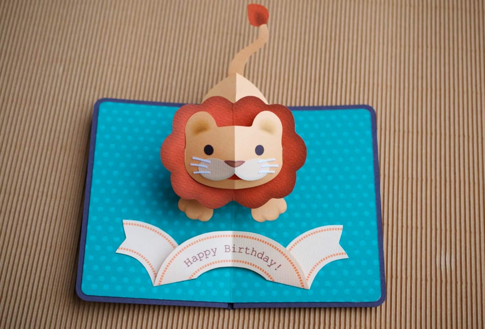 Pattern__pop-up Card__[lion] (pdf_digital Download File) - Etsy