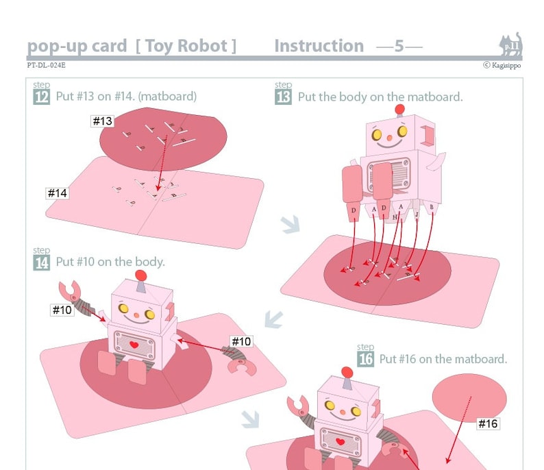TEMPLATE (PDF Digital Download File)_pop-up Card__toy Robot - Etsy