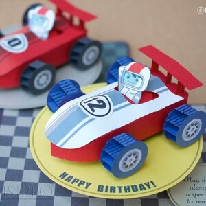 Template__toy Racing Car pop-up Card _PDF Digital Download | Etsy Canada