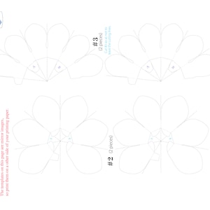 Template__pop-up Card__double White Flowers (pdf_digital Download File ...