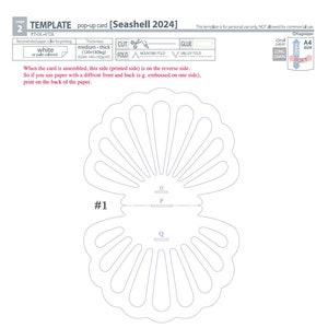 TEMPLATE_ (pdf_digital Download File)_seashell 2024 Pop-up Card - Etsy