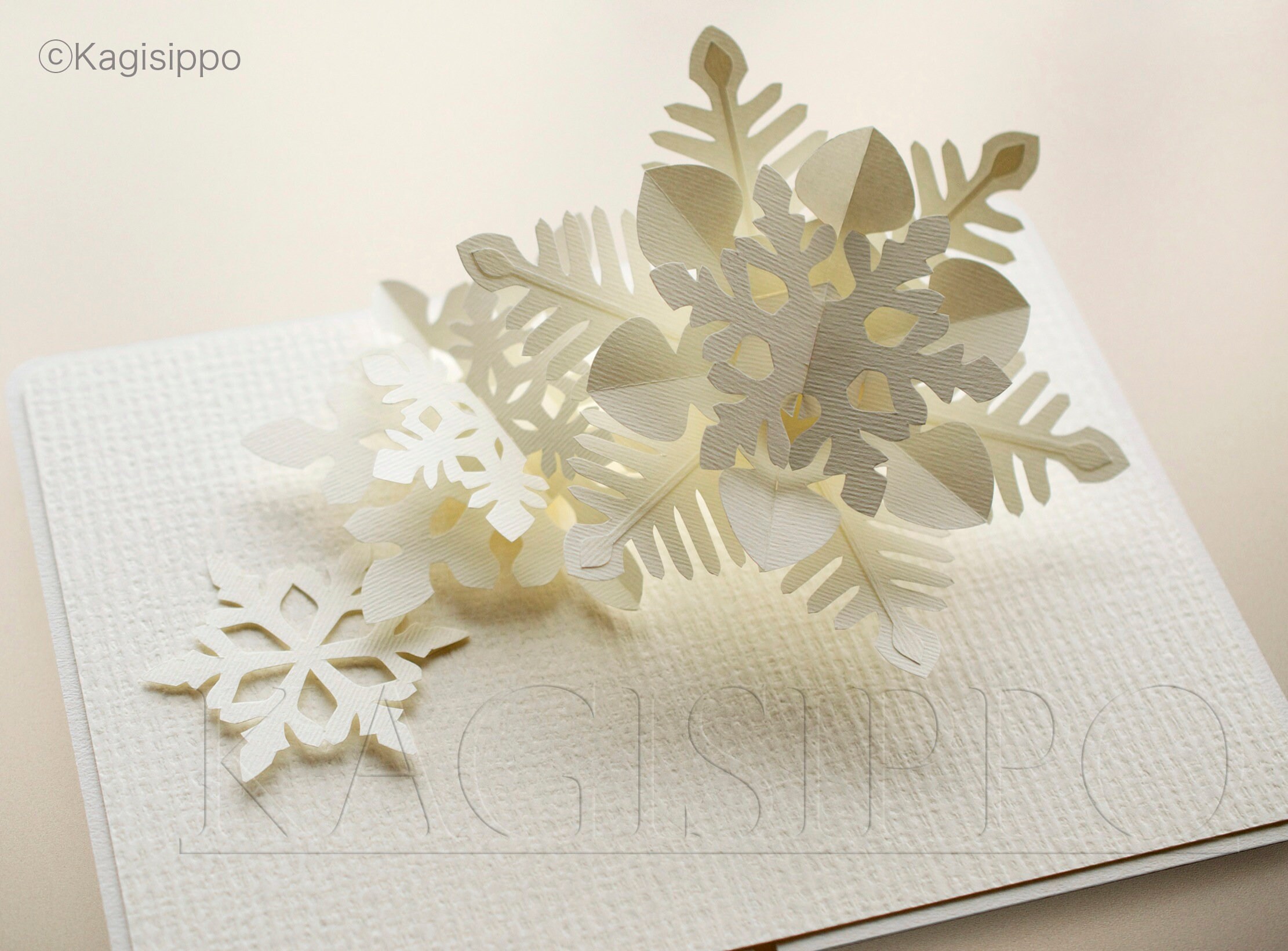 Template__pop-up Card__snow Crystals pdf_digital Download - Etsy UK