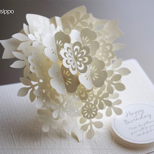 TEMPLATE_ (pdf_digital Download File)_cascade Bouquet Pop-up Card - Etsy