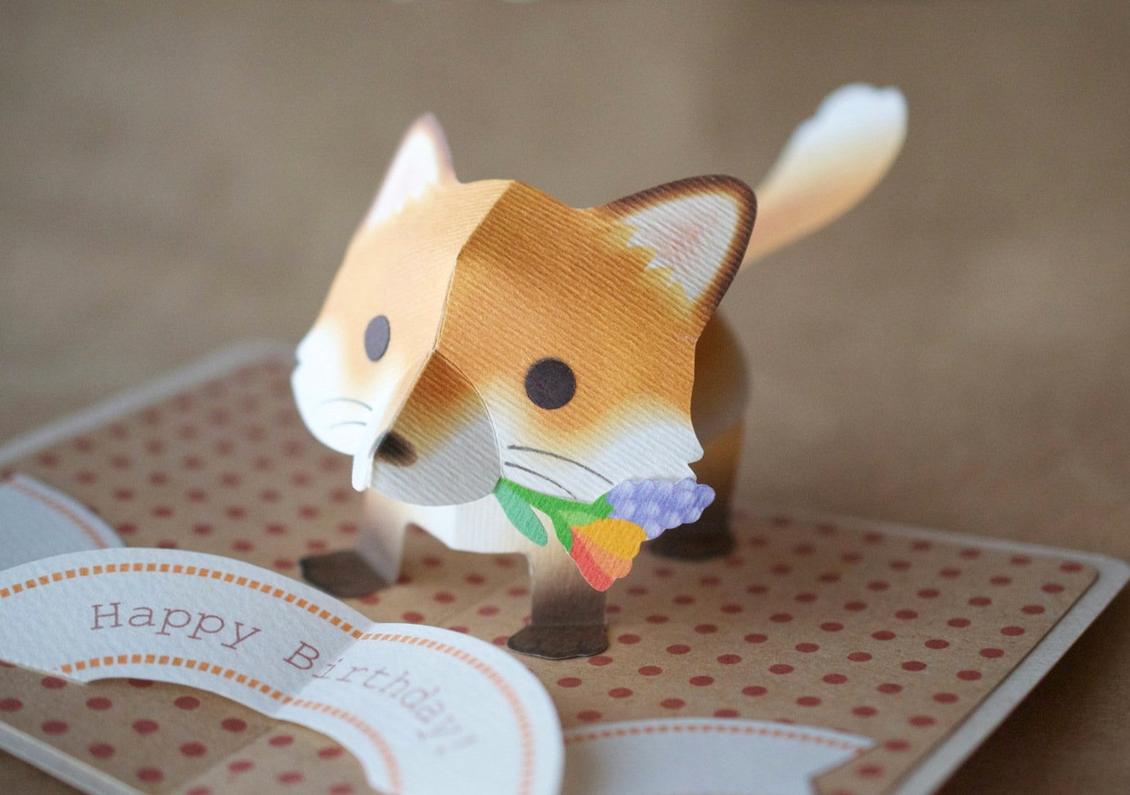 Template__pop-up Card__[fox] (pdf_digital Download File) - Etsy