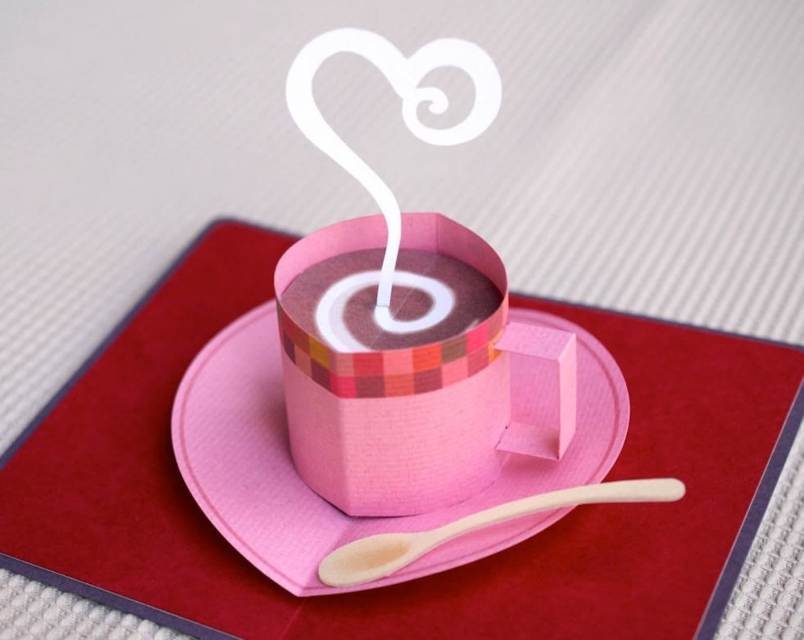 Pattern__pop-up Card__[coffee Cup] (pdf_digital Download File) - Etsy