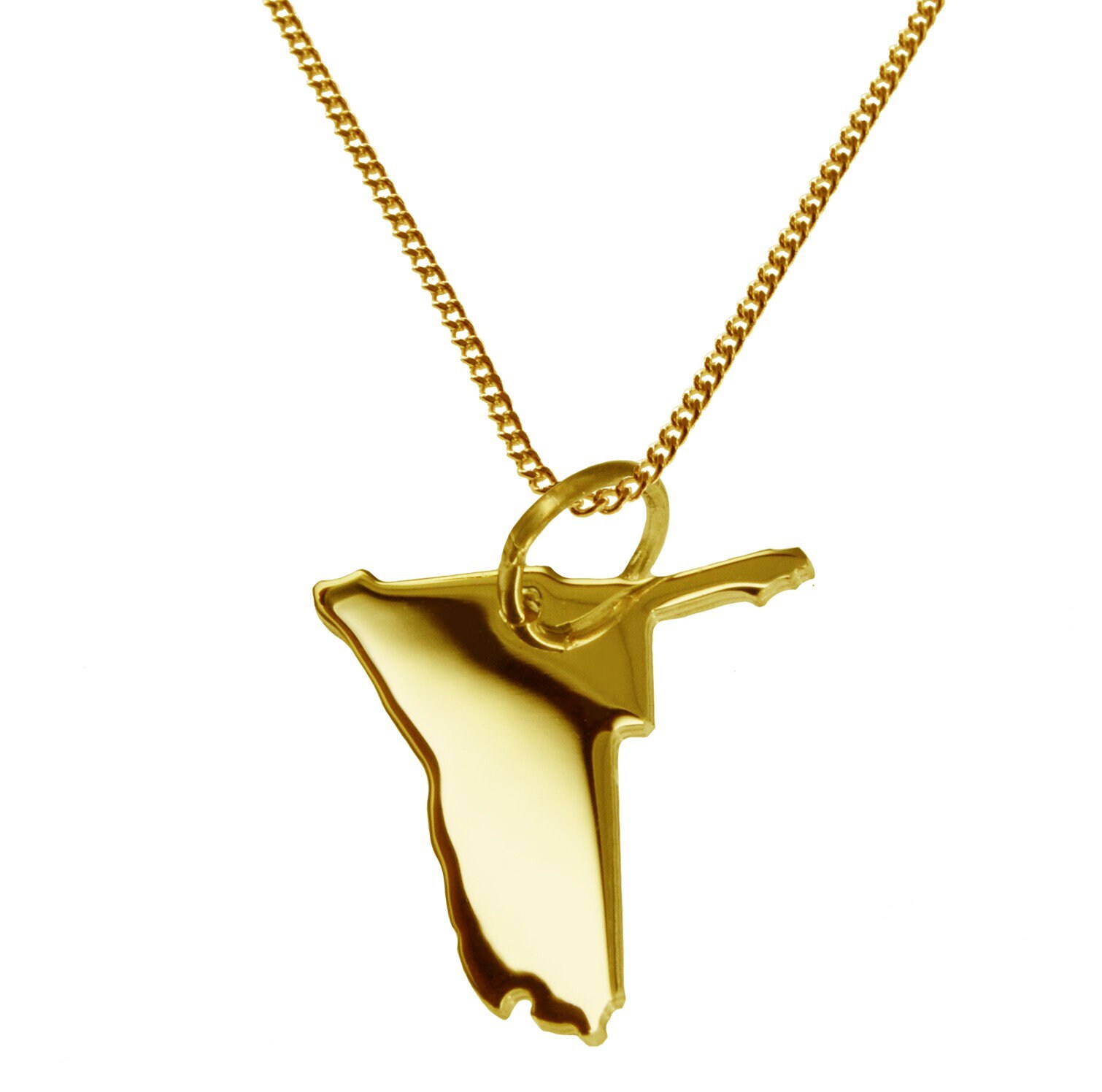50 Cm Necklace Namibia Pendant in 585 Yellow Gold - Etsy