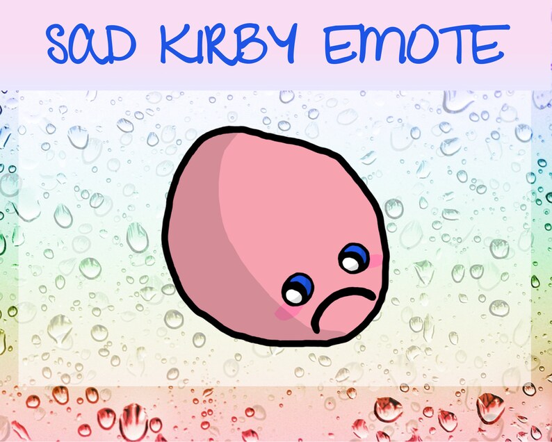 SAD KIRBY EMOTE (1) | Twitch | Discord | Youtube | Streaming | Deflated ...