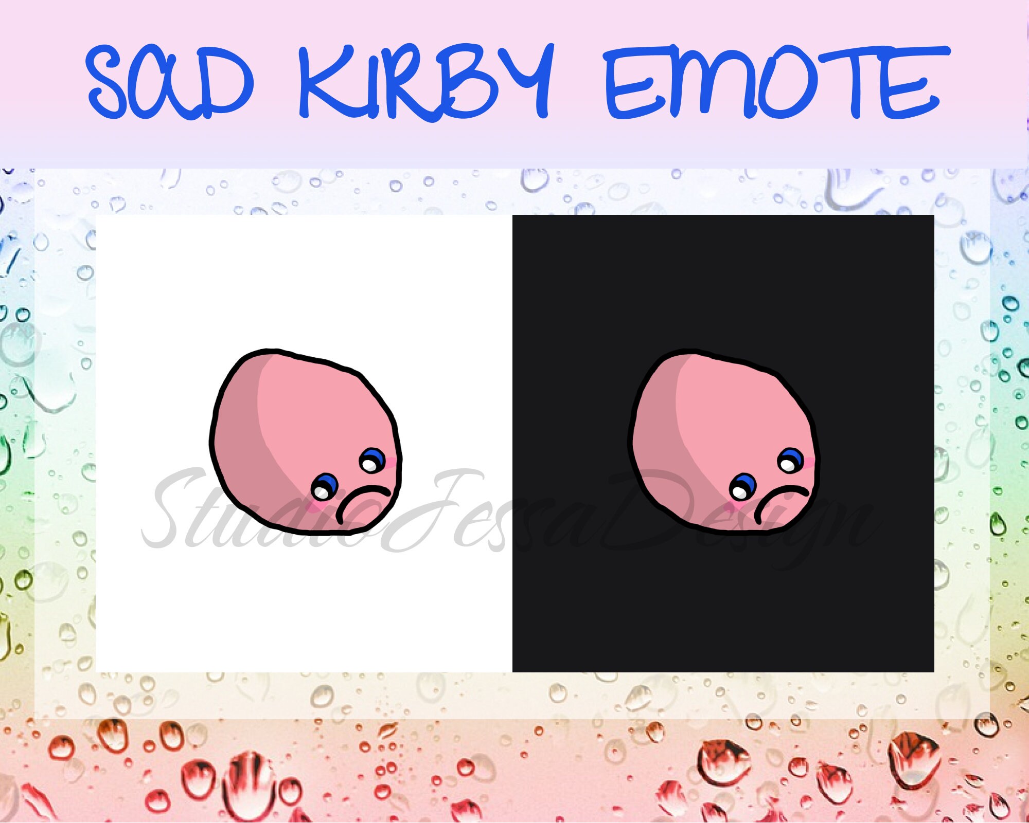 SAD KIRBY EMOTE (1) | Twitch | Discord | Youtube | Streaming | Deflated ...