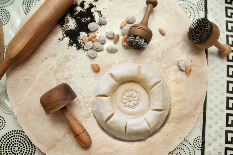 Baking tools bread stamps 2.36 / 1.96 / | Etsy