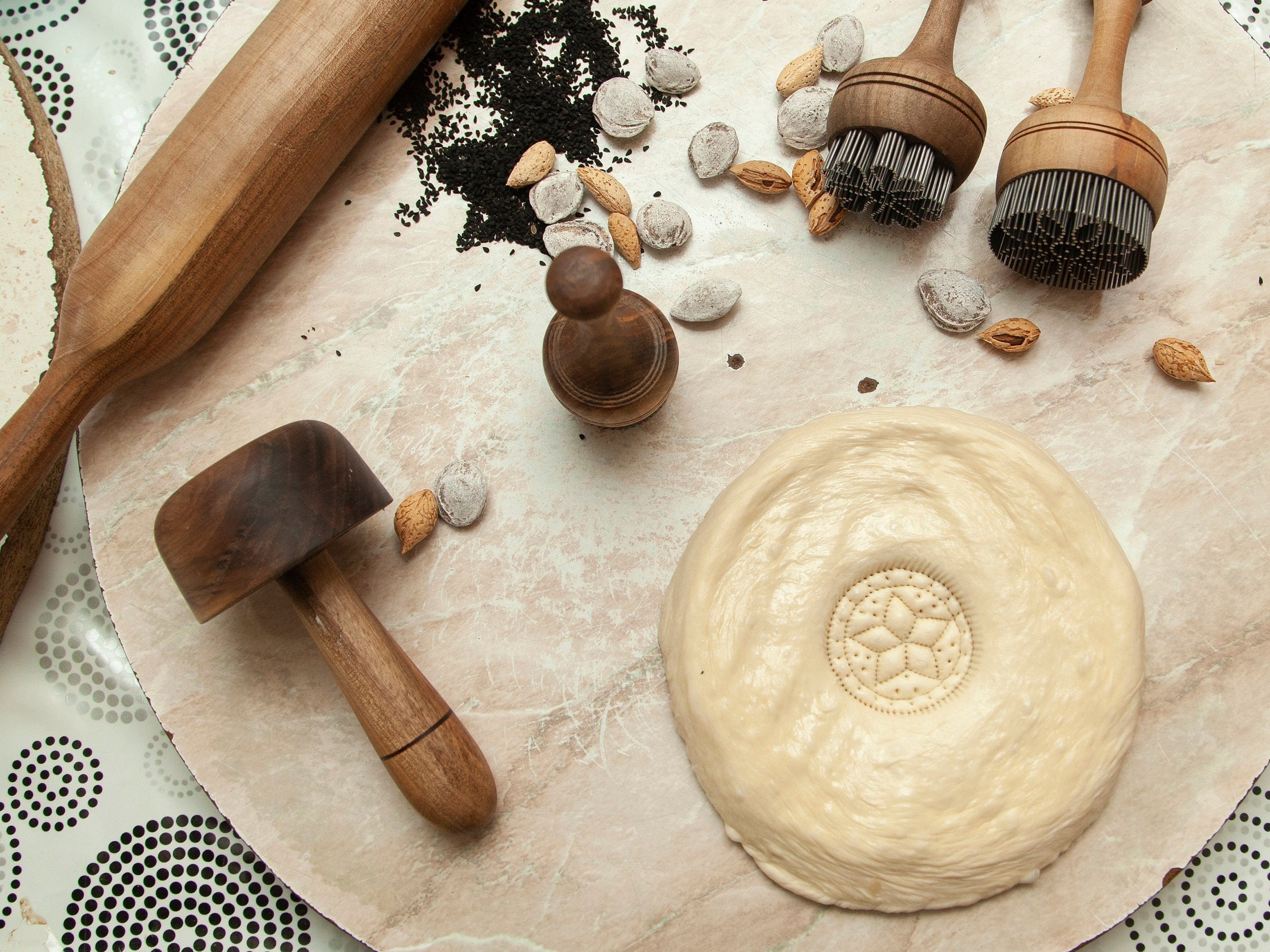 Chekich Uzbek Bread Stamp 2.36'' Across Handmade | Etsy