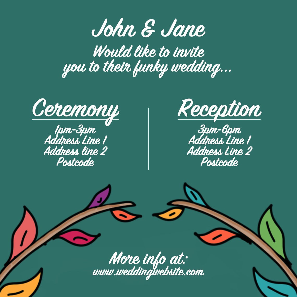 Cartoon Wedding Invitation: Personalised Caricature Invite - Etsy UK