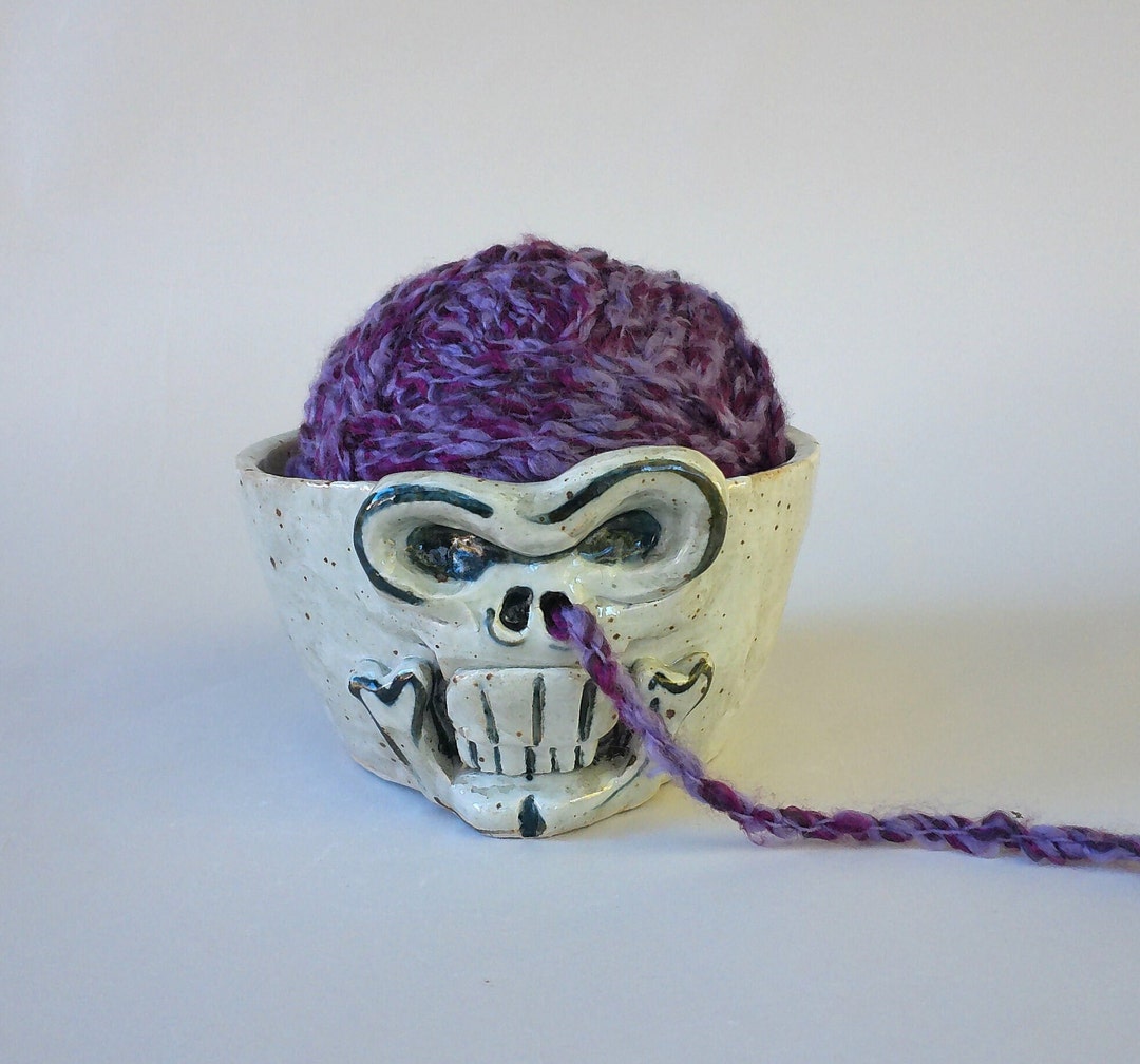 Skeleton Booger Nose Hook Yarn Bowl - Etsy