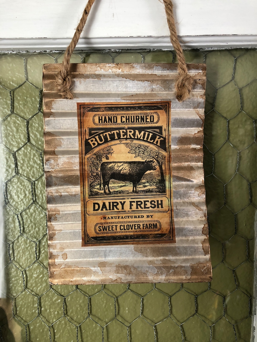 Handmade Farmhouse, Hand Churned Buttermilk, Dairy Fresh Sign - Etsy