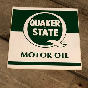 Vintage 1980’s Quaker State Motor Oil Decal/sticker - Etsy