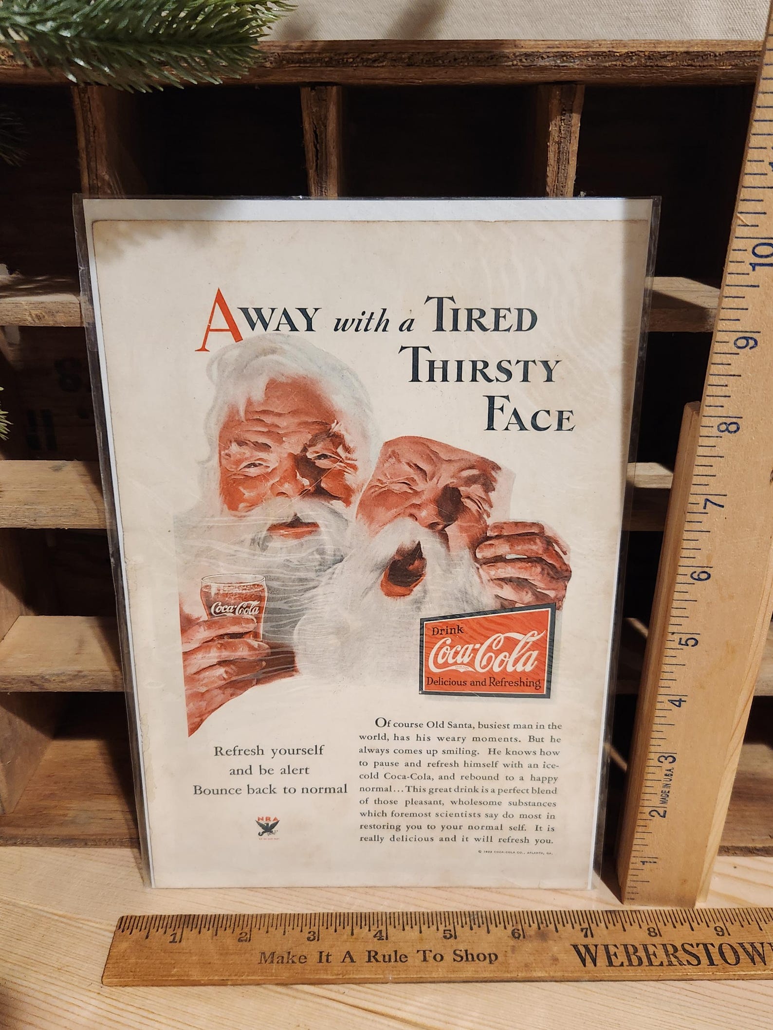 Vintage Coca-cola Santa Advertising - Etsy